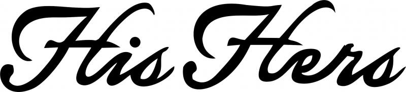 His & Hers Set Cursive Laser Cut Silhouettes