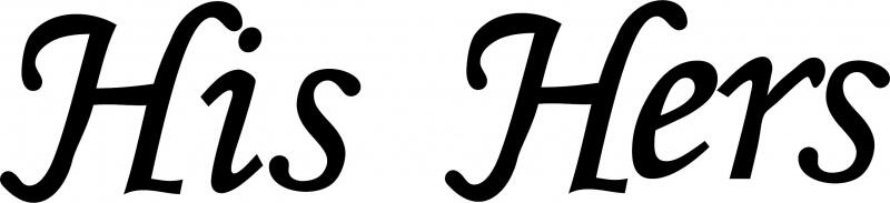 His & Hers Set Monotype Corsiva Font