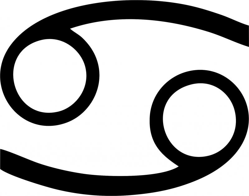 Cancer Symbol Silhouette Laser Cut Appliques