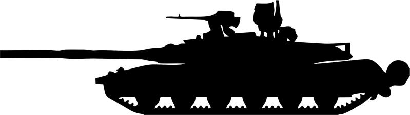 Abrams M1A1 tank Silhouettes Laser Cut Appliques