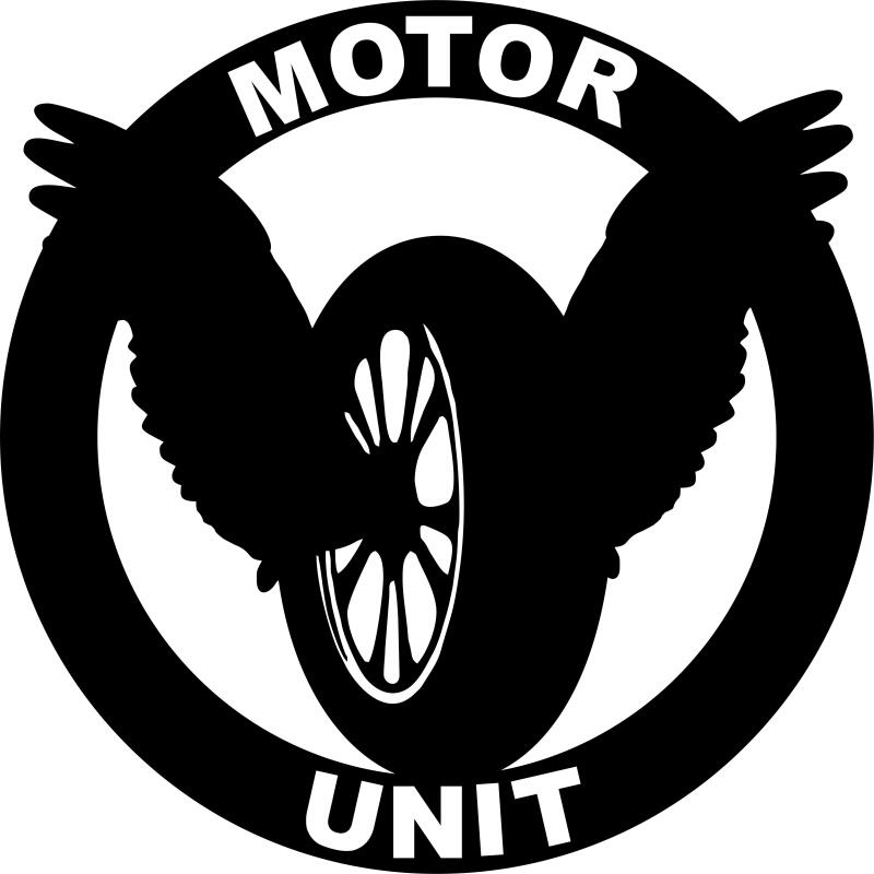 Police Motor Unit Symbol Silhouette Laser Cut Appliques