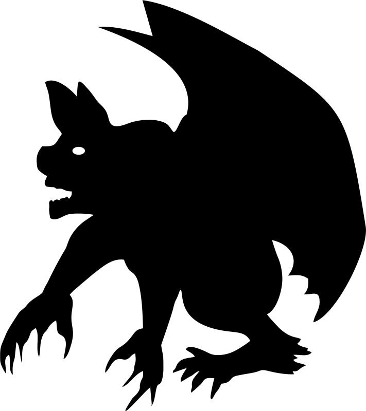 Gargoyle Silhouette Laser Cut Appliques
