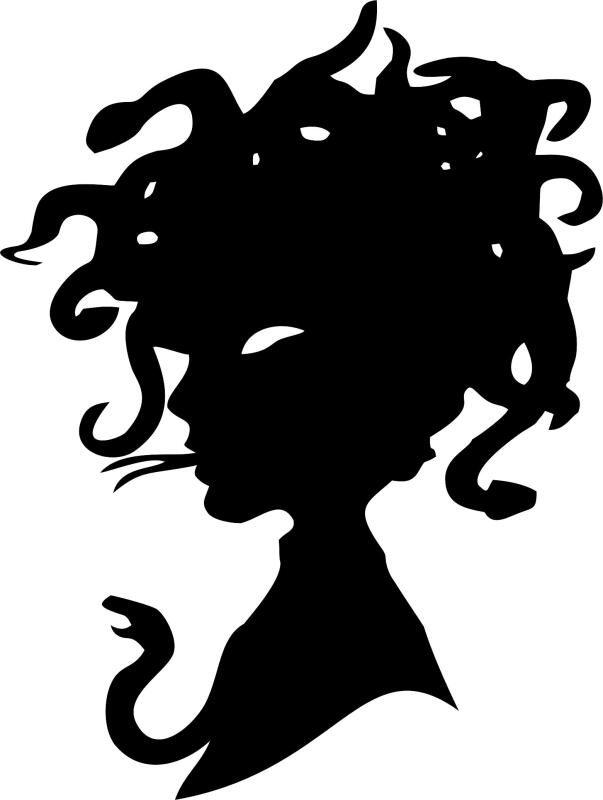 Medusa Silhouette Laser Cut Appliques