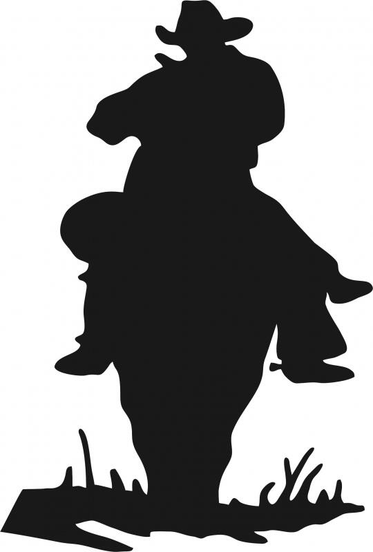 Cowboy - Chuck Silhouette Laser Cut