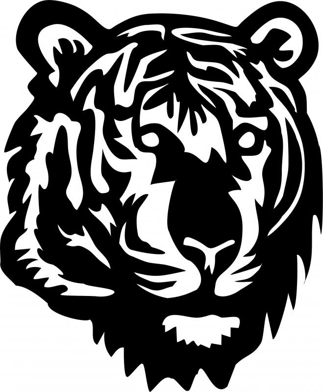 Tiger Head Laser Cut Appliques