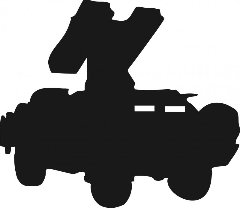 Missile Launcher Silhouettes Laser Cut Appliques