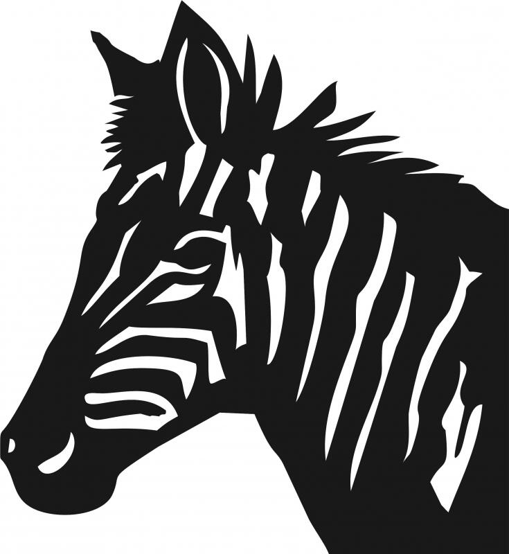 Zebra Head Laser Cut Appliques