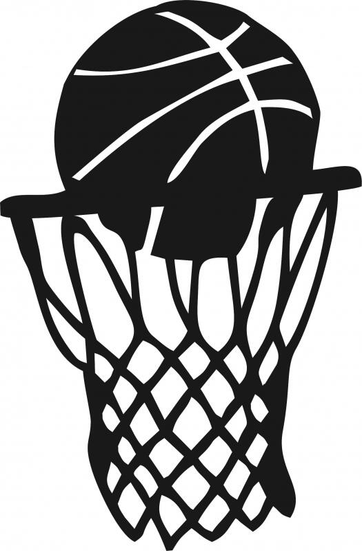 Basketball in Net Laser Cut Appliques