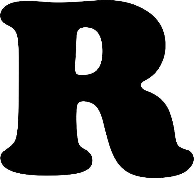 Letter - “R” Capital Laser Cut Appliques