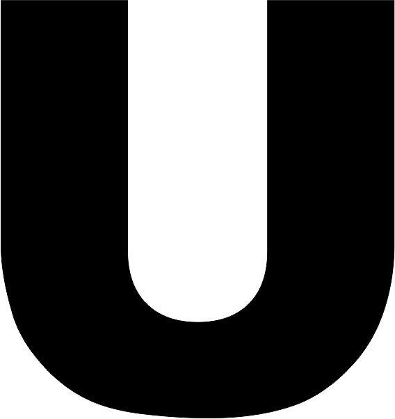 Letter - “U” Capital Laser Cut Appliques