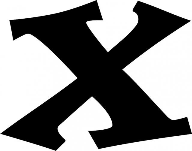 Letter - "x" Lowercase Laser Cut Appliques