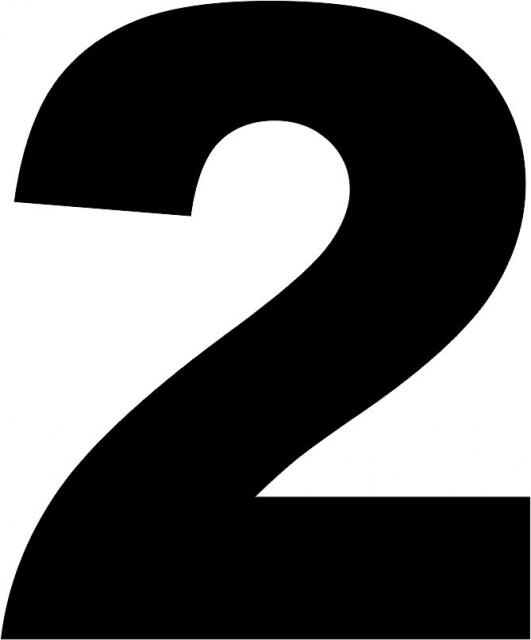 Number - "2" Laser Cut Appliques