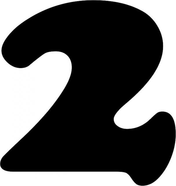 Number - "2" Laser Cut Appliques