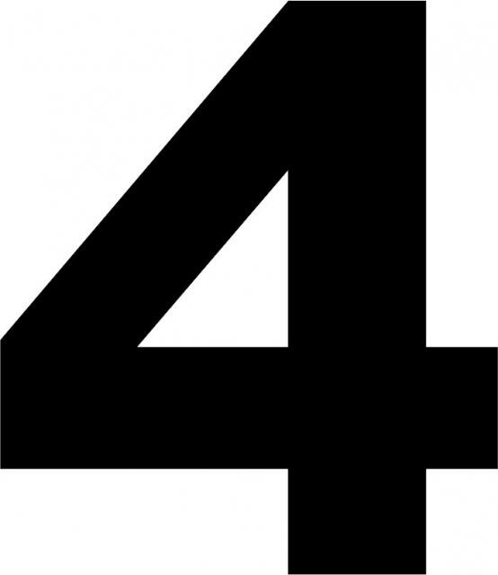 Number - "4" Laser Cut Appliques