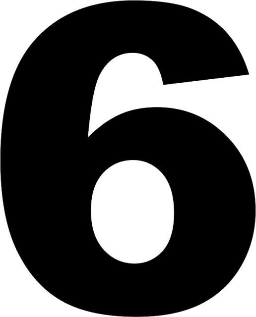 Number - "6" Laser Cut Appliques