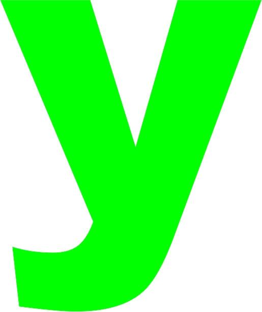 Letter "y" Lowercase (Arial Black Font) Laser Cut Appliques