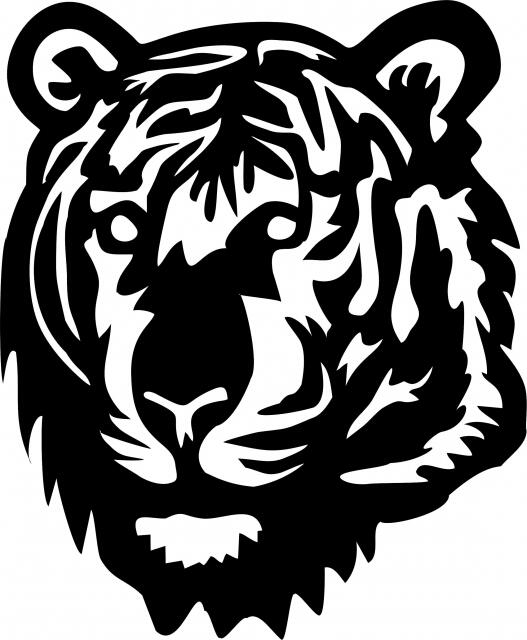 Tiger Head Laser Cut Appliques
